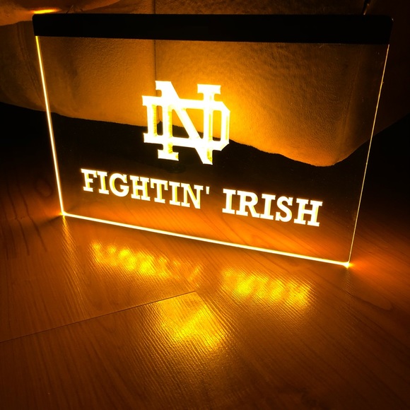 Other | Notre Dame Fightin Irish Led Neon Light Sign 8x12 | Poshmark